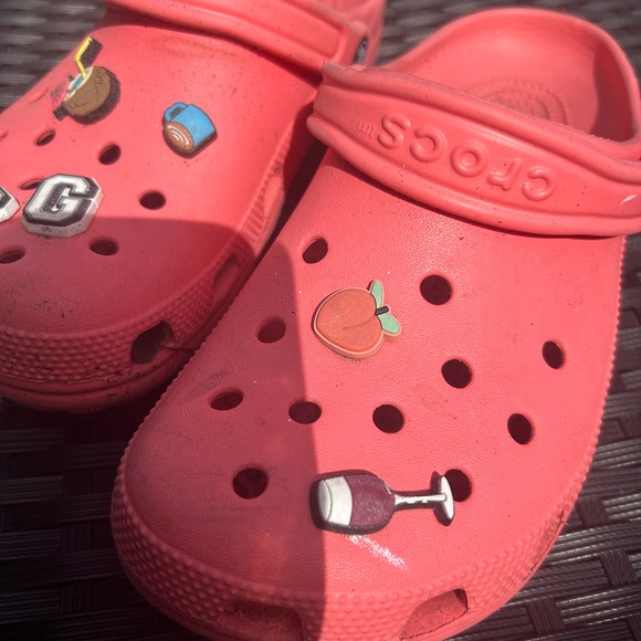 CROCS | Shoes | Crocs Minus The Jibbitz Great Condition In Peach | Poshmark